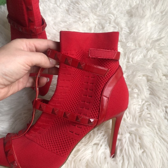 Jessica Simpson | Shoes | Jessica Simpson Red Luzita Knit Boots | Poshmark